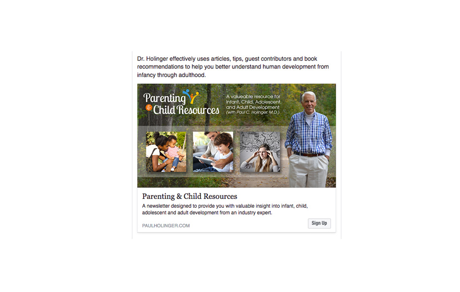 Parenting & Child Resources Facebook Ad – Adair Design